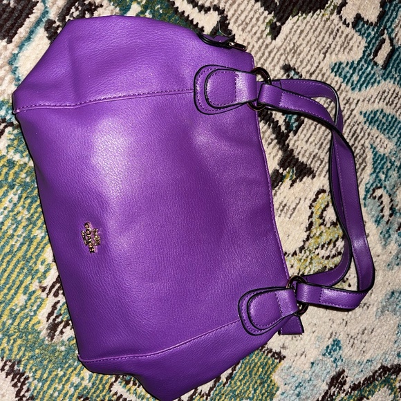 Coach | Bags | Coach Purple Leather Hobo Crossbody Bag | Poshmark
